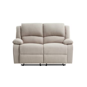 Fauteuil papasan double en rotin beige Mika | Maisons du Monde