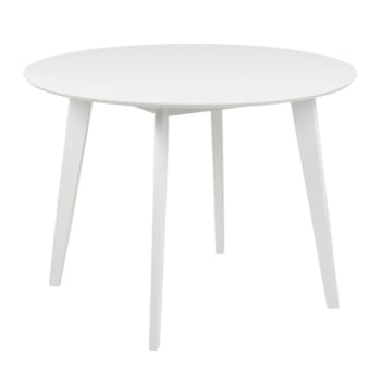 Table à manger ronde blanche 4 personnes D90 Spring | Maisons du Monde