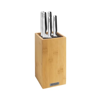 Spaghetti-Block 5-teilig aus Bambus aus Edelstahl MOV, Bambus Essentiel ...
