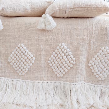 Kissen aus Baumwolle, beige, 160x210cm MERYL | Maisons du Monde