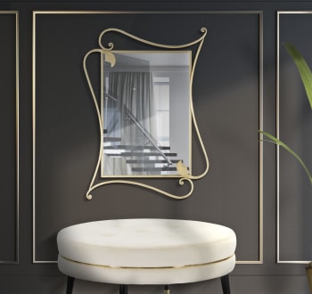 Specchio in resina bianco 23 cm Bella | Maisons du Monde