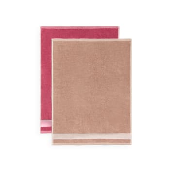 Set de 2 trapos de algodón estampado marrón 50x70 Mare | Maisons du Monde