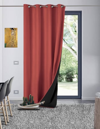 Rideau thermique aspect velours 140x260cm Rouge GALENA | Maisons du Monde