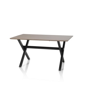 Table en métal et MDF noyer Monaco | Maisons du Monde