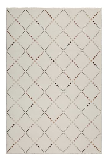Tapis motif géométrique relief beige taupe 290x200 Velvet groove | Maisons du Monde