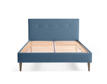 Structure de lit en Tissu 160x200 cm beige Monet | Maisons du Monde