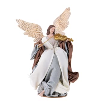 Angelo in tessuto e resina color Oro h 36 cm | Maisons du Monde