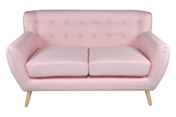 Divano 2 posti in tessuto tortora EMILY | Maisons du Monde