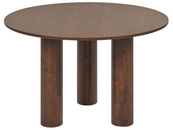 Table à manger ronde en bois de sapin marron de Ø110x75cm Tokyo ...