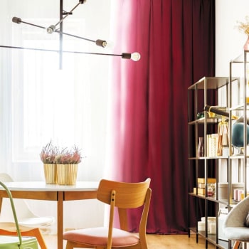 Rideau 100% coton rouge 150x250 Toile | Maisons du Monde