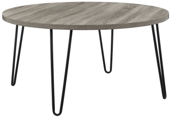 Table Basse En Bois De Pin Gris 105 X 55 X 50 Cm Evia Maisons Du Monde 