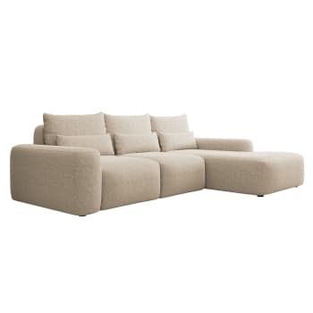 Ecksofa Mit Schlaffunktion Beige Creme