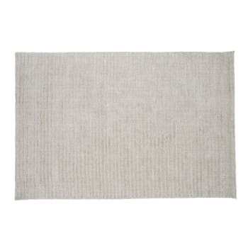 Alfombra de lana lisa salón beige 160x230 cm Leone | Maisons du Monde