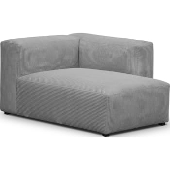Méridienne droite pour canapé modulable gris clair chiné Falkor ...