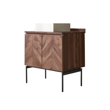 Mueble de baño de madera teca maciza de 80 cm Sara | Maisons du Monde