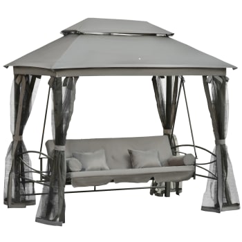 Pack da 6 sedie da giardino pieghevoli con braccioli in legno chiaro ...