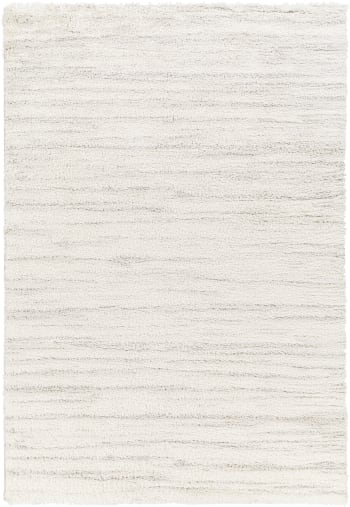 Alfombra shaggy moderna blanco/gris 160x213 Allie | Maisons du Monde