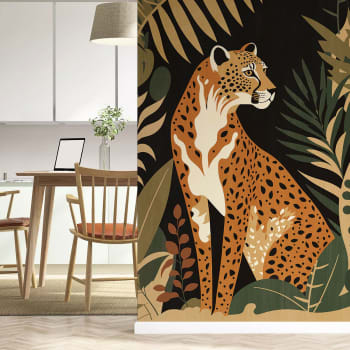 Póster de ilustración de cactus y sol rojo. Sin marco 30x30cm | Maisons ...