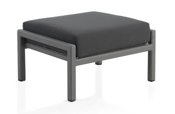Puf de jardín de ratán sintético gris 40x40x49 cm | Maisons du Monde