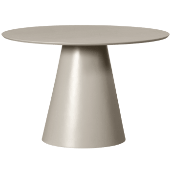 Table à manger 4 personnes ronde effet travertin - Beige Danli ...