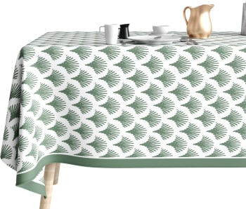 Nappe en coton avec un effet marbré bleu et écru 155x155 cm Mahón azul ...