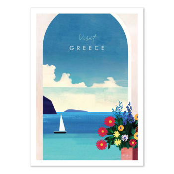 MENTON VIEUX-PORT - RAPHAEL DELERUE - Affiche d'art 50 x 70 cm Raphael ...