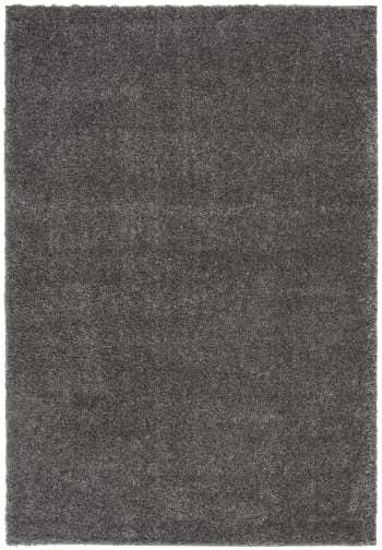 Einfarbiger Teppich mit langem Flor aus Polypropylen, 200x290 cm, grau ...