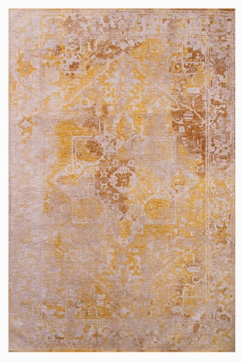 Tapis de salon moderne tissé plat jaune 200x280 cm Terra | Maisons du Monde