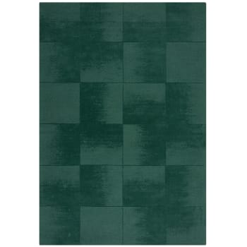 Tapis de salon uni en laine vert 200x290 cm Leone | Maisons du Monde