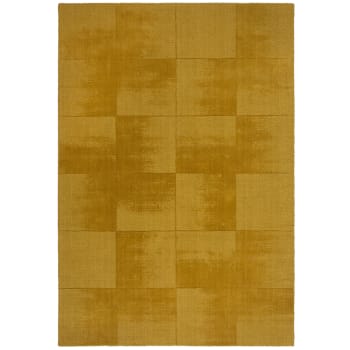 Tapis de salon moderne tissé plat jaune 200x280 cm Terra | Maisons du Monde