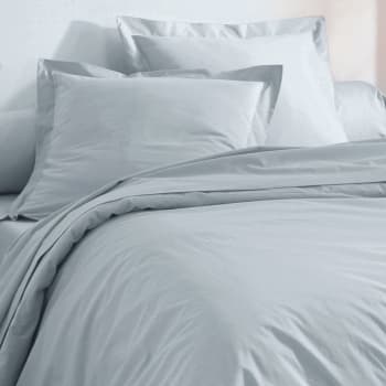 Drap housse gris clair 180x200 +35 cm 100% coton | Maisons du Monde