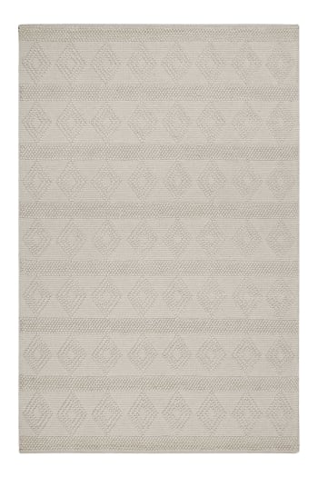 Tapis en coton losanges naturel-noir 190x290 Cotton | Maisons du Monde