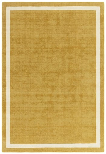 Tapis moderne en laine fait main jaune 120x170 cm Tosca | Maisons du Monde