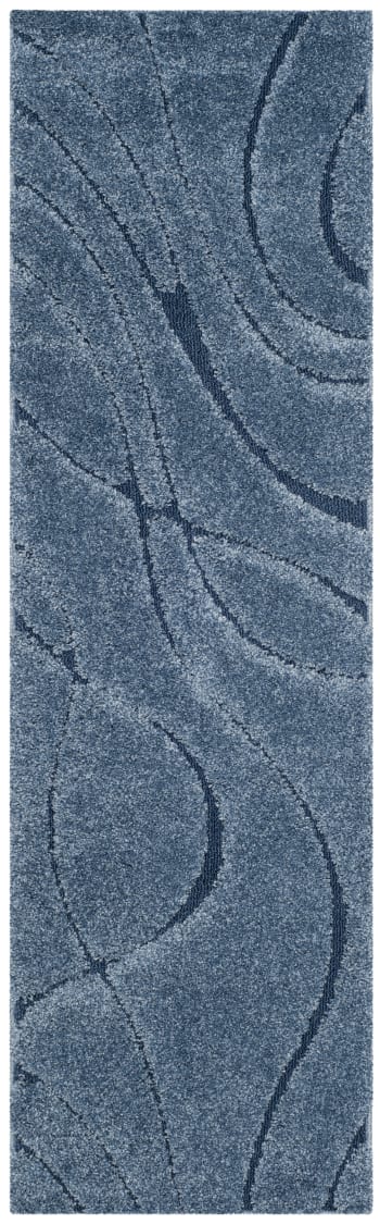 Alfombra crema/azul 244 x 305 cm Florida shag | Maisons du Monde
