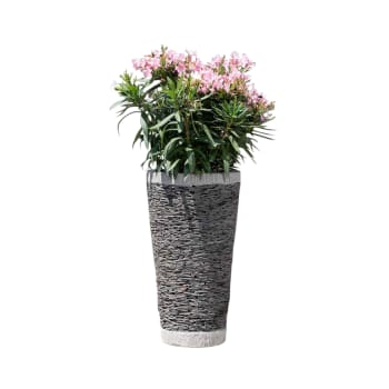 Pot bac jardinière carré ardoise 50cm jardin terrasse pierre naturelle ...