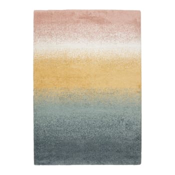 Alfombra de salón turquesa amarillo gris 120 x 170 cm LAZUR | Maisons ...