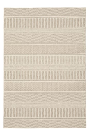 Tappeto grafico e di design per interni ed esterni beige 120 x 170 cm ...