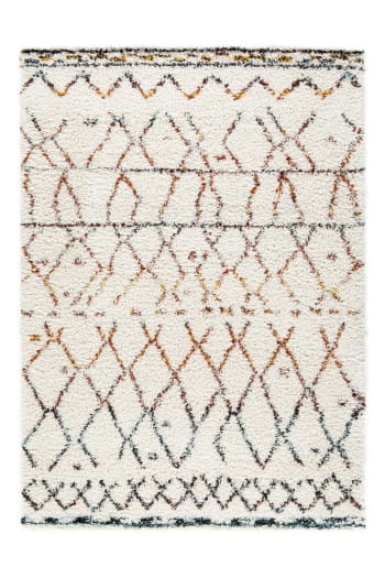 Tapis Scandinave Moderne Ivoire/Marron 200x275 Alma | Maisons du Monde