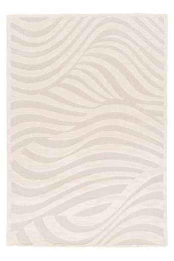 Tappeto salotto beige blu crema geometrico astratto 120x170 ASTHANE ...