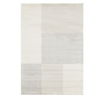 Tapis velours ras style vintage gris et beige à relief 80x150 Feel vintage | Maisons du Monde