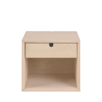 Ensemble 2 tables de chevet flottants en bois de pin naturel 40x15cm ...
