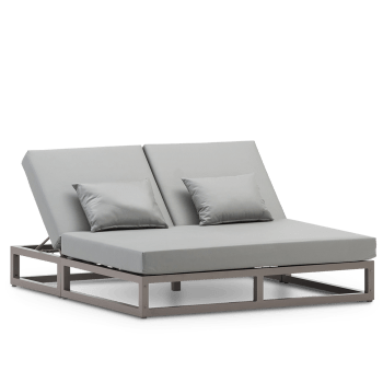 Bain de soleil haut en acier gris L184xl80xH88 Miami ii | Maisons du Monde
