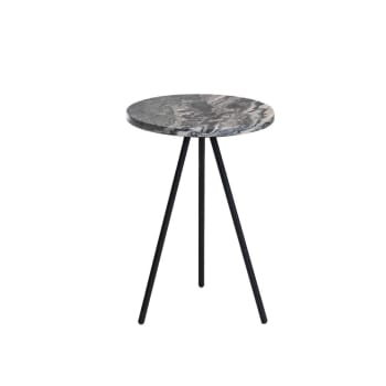 Bout de canapé & sellette en résine blanc 41x45 cm Gwen | Maisons du Monde