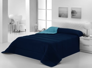 Edredón nórdico reversible bicolor 300gr azul / turquesa cama 150cm ...