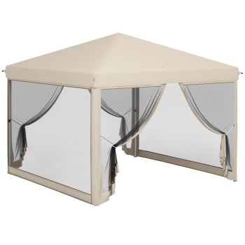 Carpa plegable 330x330x290 cm beige | Maisons du Monde