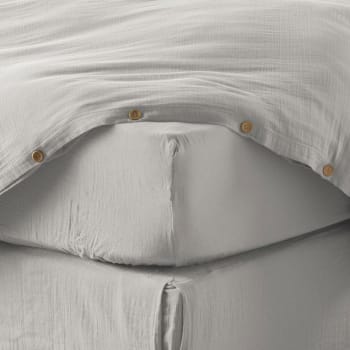 Drap housse satin de coton uni 140x190 cm | Maisons du Monde