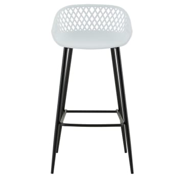 Barhocker (2er Set) aus Metall und Stoff Beige | Maisons du Monde