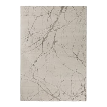 Tapis design pure laine et viscose tons de bruns à relief 80x150 ...