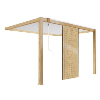 Pergola bioclimatique adossée 3x3 m Agadir | Maisons du Monde