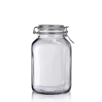 Bocal cuisine en verre avec bouchon en inox 300cl | Maisons du Monde